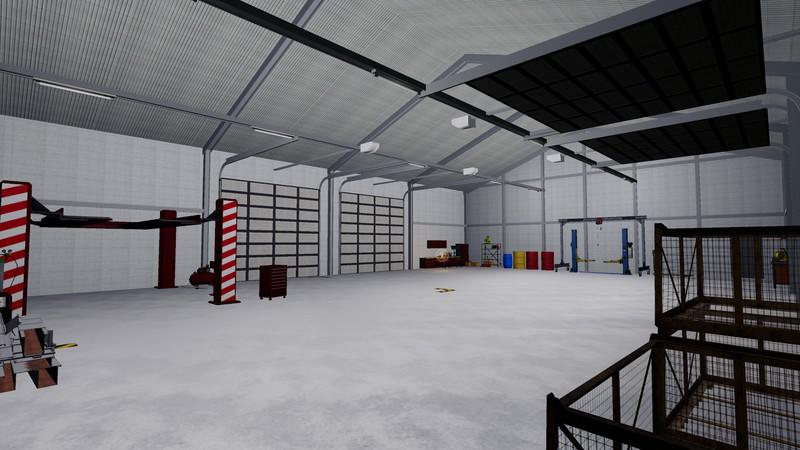 FS19 Hall with workshop v1.0 - FS 19 & 22 USA Mods Collection