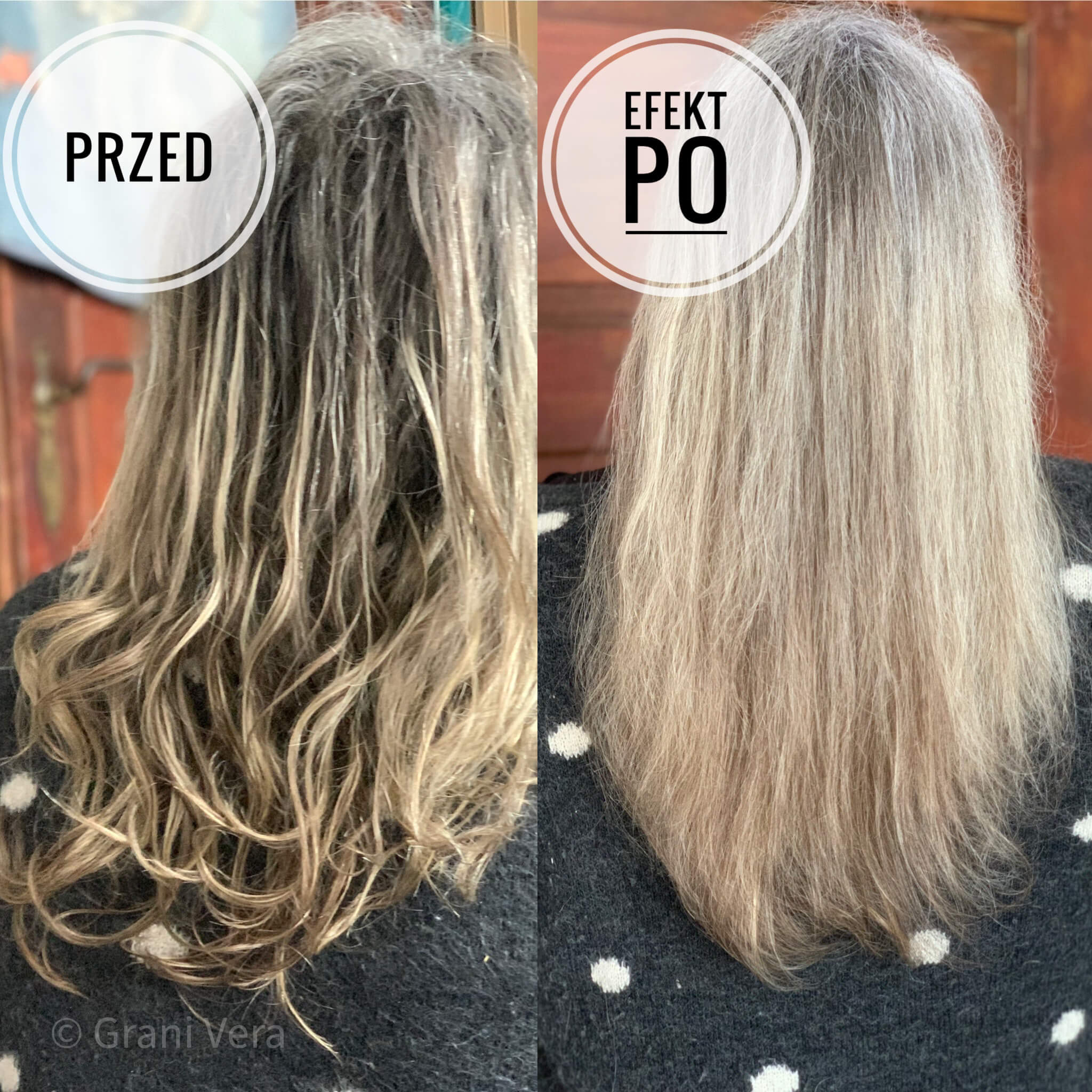 Palette, Platinum blonde toner, Anti-Yellow spray, efekt na włosach ...