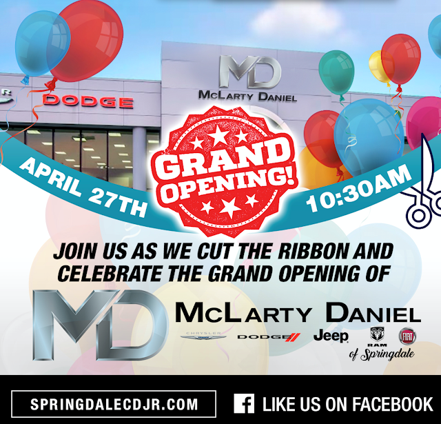 The Arkansas CW Crew: McLarty Daniel to Hold a Grand Opening in Springdale.