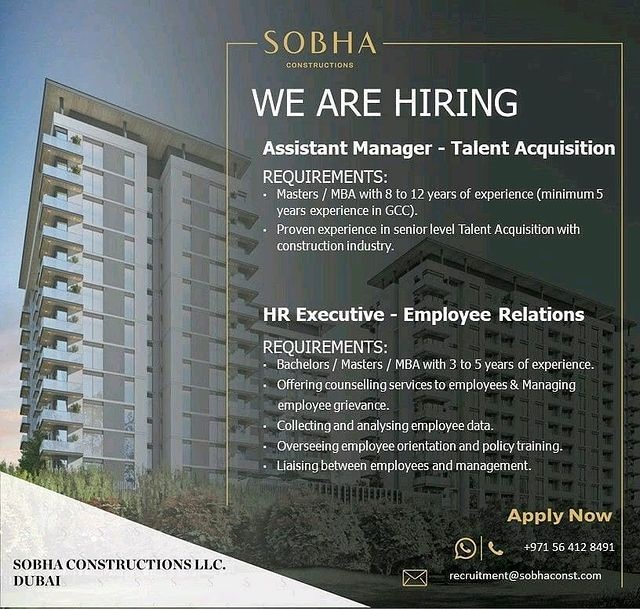 Sohba Constructions Careers | Careers