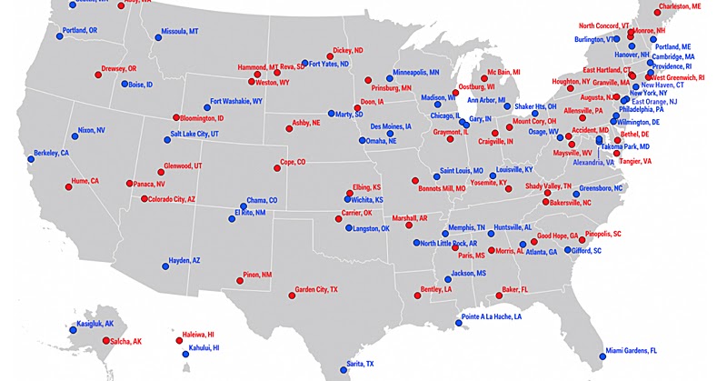 Welcome to my world.... : THE MOST LIBERAL AND CONSERVATIVE TOWNS IN ...