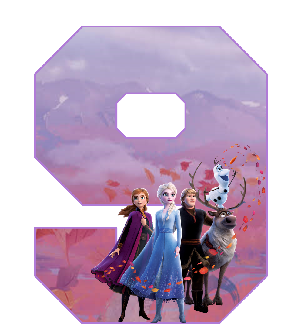 Kits imprimibles gratis : Números de Frozen 2