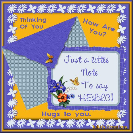 Julia's Creations: A little note to say hello