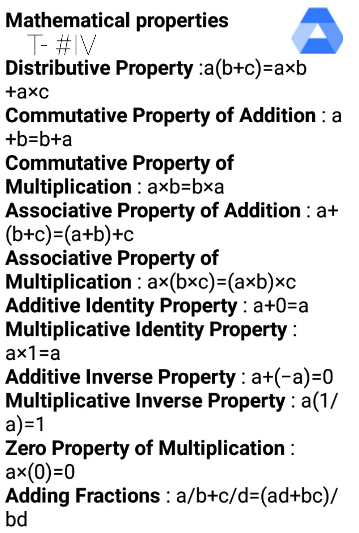MATHEMATICS - Math Properties