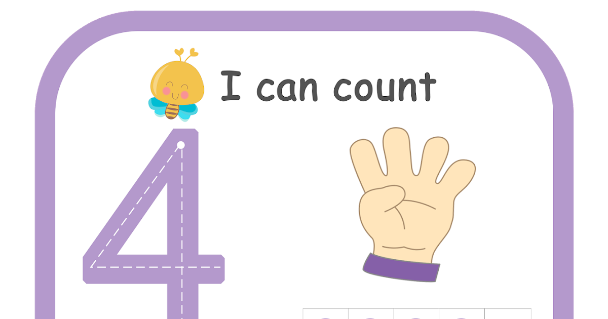 Number 4 for Kids - I can count, I can write - Four