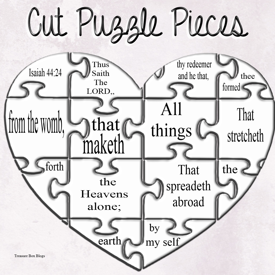 Children's Gems In My Treasure Box: Isaiah 44:24 Puzzle Base - God Made ...