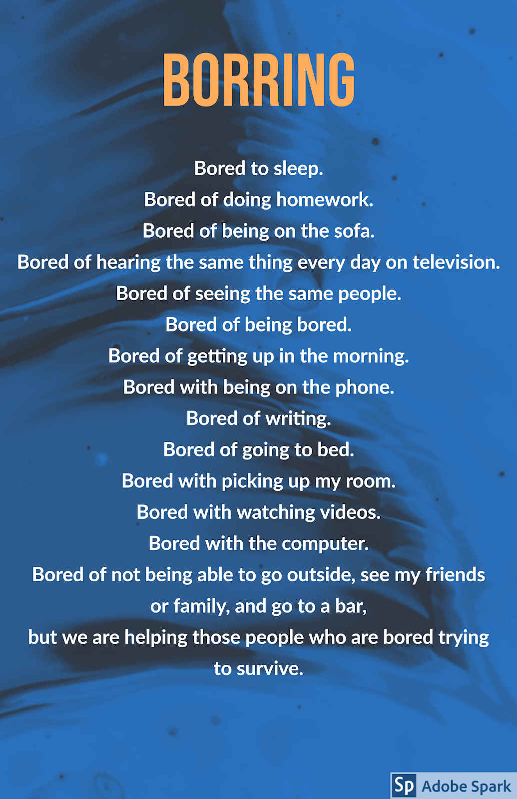 Our feelings during the quarantine through digital poetry