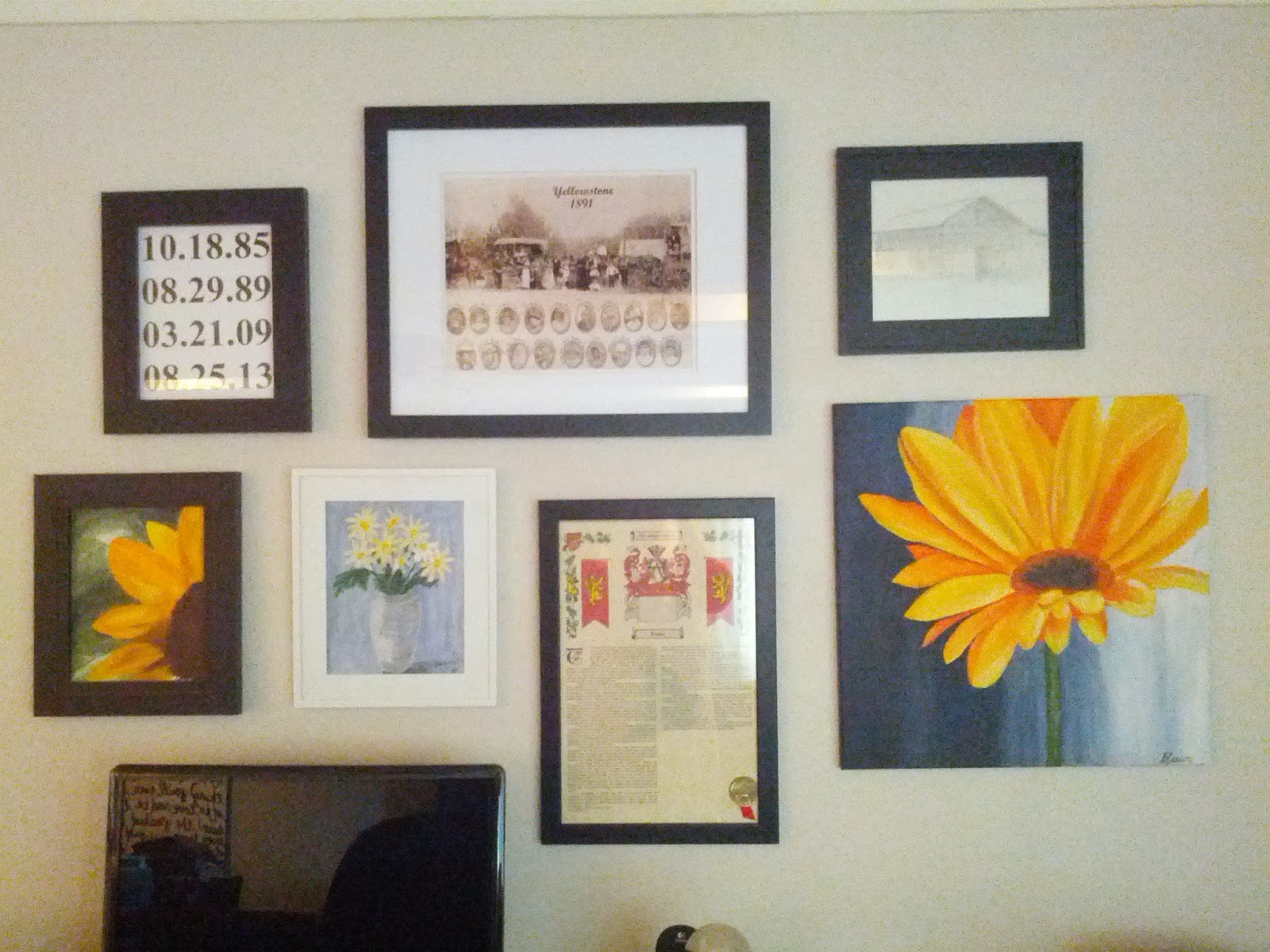 The Framed Lady: GALLERY WALL ABOVE THE COMPUTER