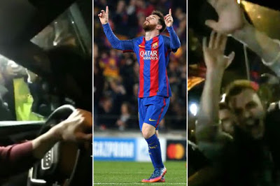 VIDEO: Lionel Messi Mobbed By Barcelona Fans After Incredible Champions ...