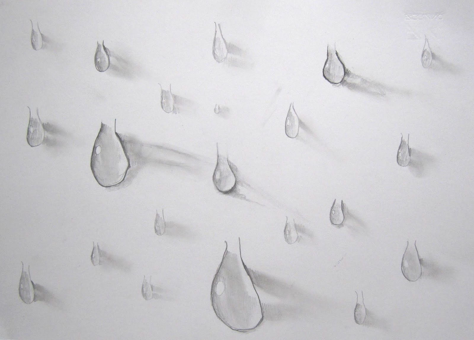 immagin@rti: Value drawing. Drops on paper.
