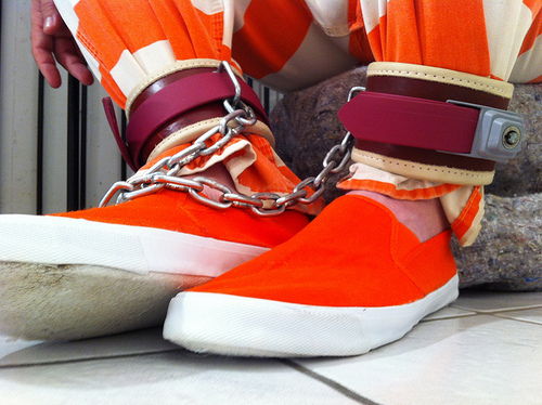 skINMATE: Humane Restraint Padded Leather Leg Irons