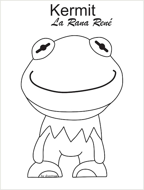 El dibujito del día : DIBUJO DE LA RANA RENE KERMIT