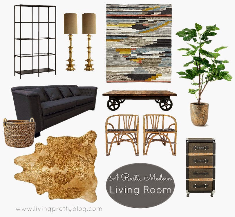 Design Board: A Modern Rustic Living Room | Emmerson and Fifteenth