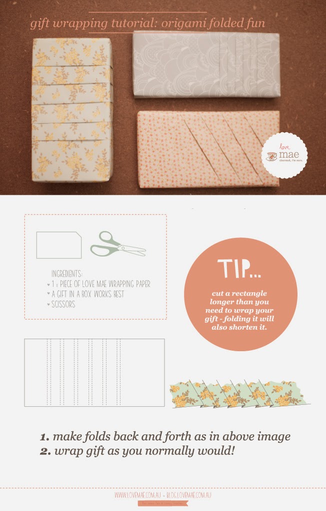 Gift Wrapping Tutorial - Origami Folded Fun! | Love Mae Blog