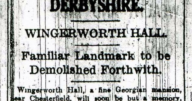 View From A Hill: Wingerworth Hall near Chesterfield Derbyshire - April ...