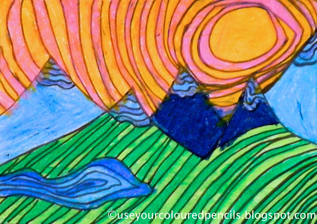 Use Your Coloured Pencils: Warm and Cool Landscape Drawings