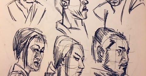 Life Drawing Dublin: Head studies