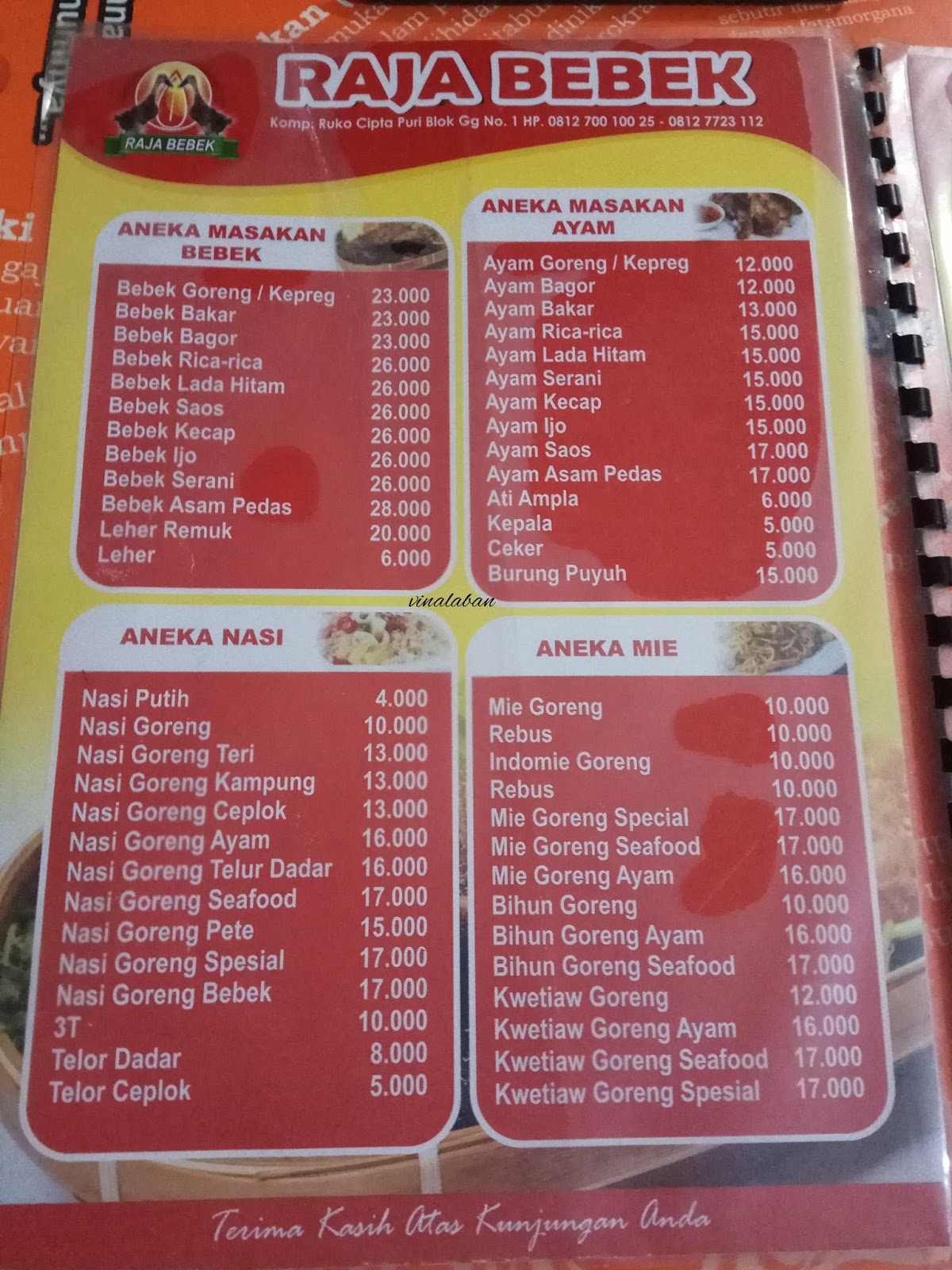 Warung Raja Bebek Cipta Puri Tiban Batam