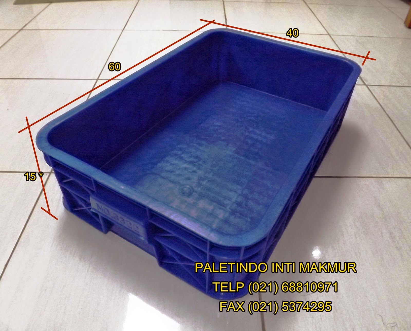 CV. PALETINDO INTI MAKMUR : CONTAINER PLASTIK SOLID 60 X 40 X 15 CM + TUTUP