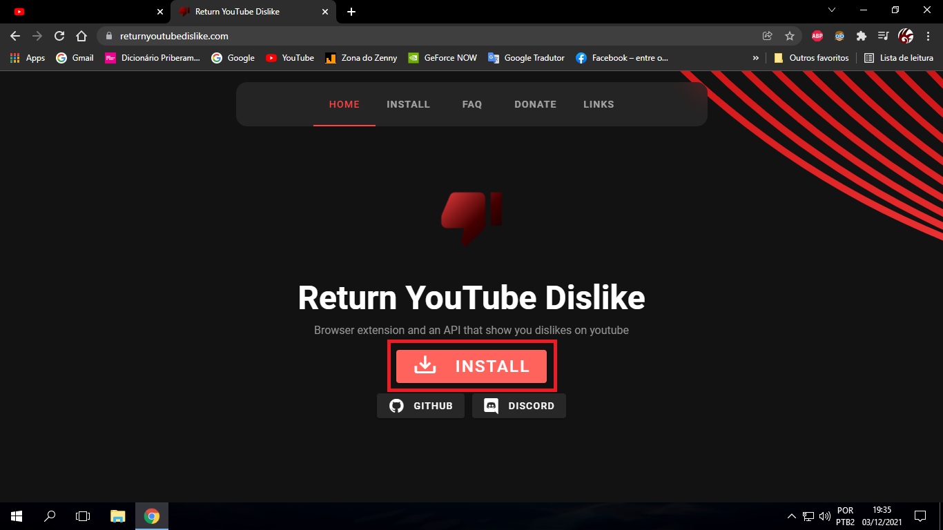 Como visualizar o contador de Dislikes do YouTube