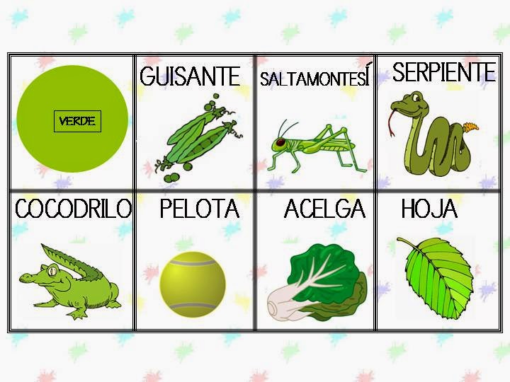 INFANTILES DE ANA V.: LOS COLORES: EL COLOR VERDE