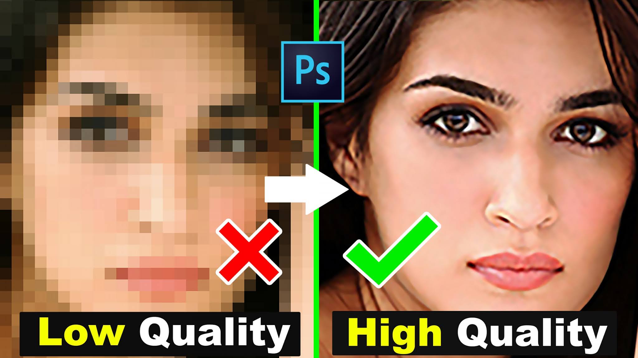 1-Min How to depixelate images and convert into High-Quality photos in ...