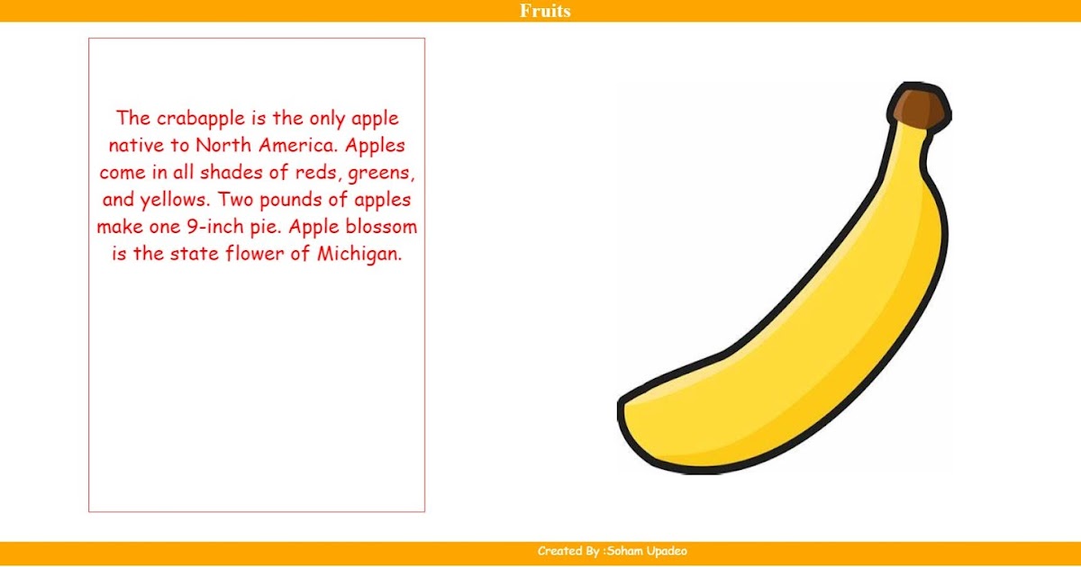 Create a program that displays the short introduction about apples and ...