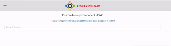 ForceTree.com: Custom Lookup Component in LWC