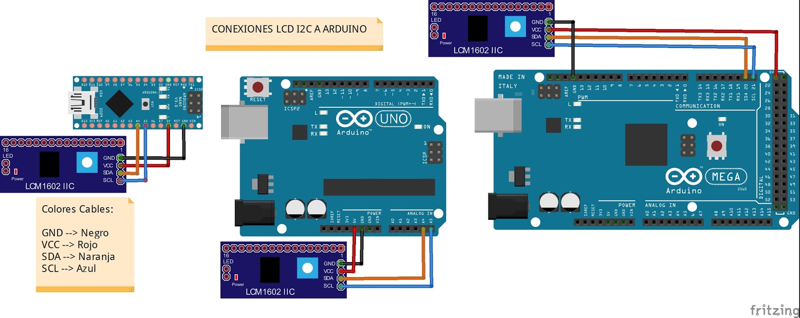 Un Dia Mas Tutorial Arduino Conectar Lcd 16×2 Por Protocolo I2c 0386