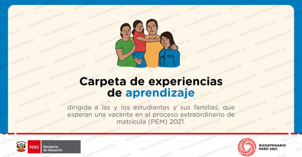 MINEDU: Carpeta de Experiencias de Aprendizaje 2021 | EDUCACIONENRED.PE