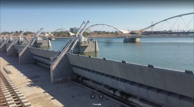 Industrial History: Tempe Town Lake Dam on Salt River in Tempe, AZ
