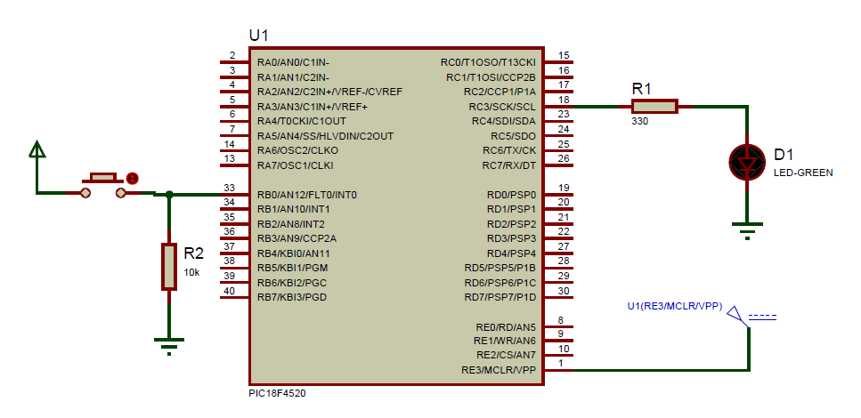 Code Bloges: External Interrupt Using PIC Microcontroller (PIC18F4520)