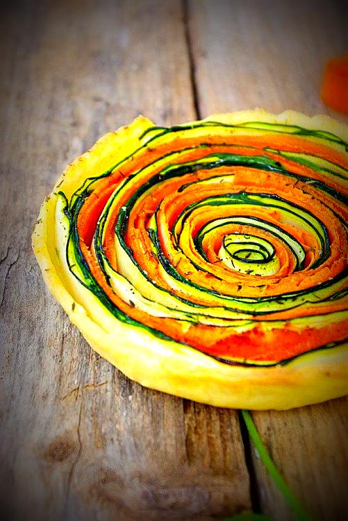 Pie vegetable Carving :carrots and zucchini ~ Savor