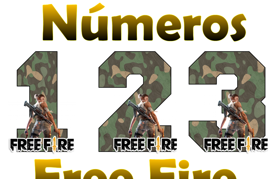 Kits imprimibles gratis : Números de Free Fire