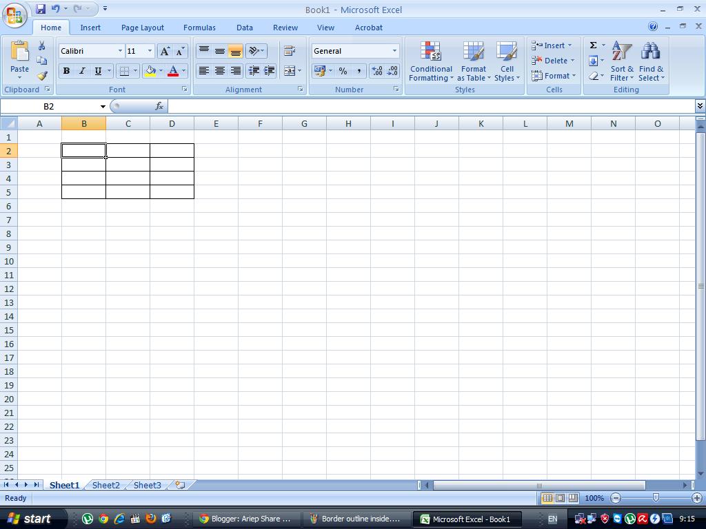 Membuat tabel pada Excel dan penerapan rumus SUM | Ariep Jaenul
