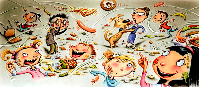 Debbie Palen Illustration: CHAOS IN THE CAFETERIA