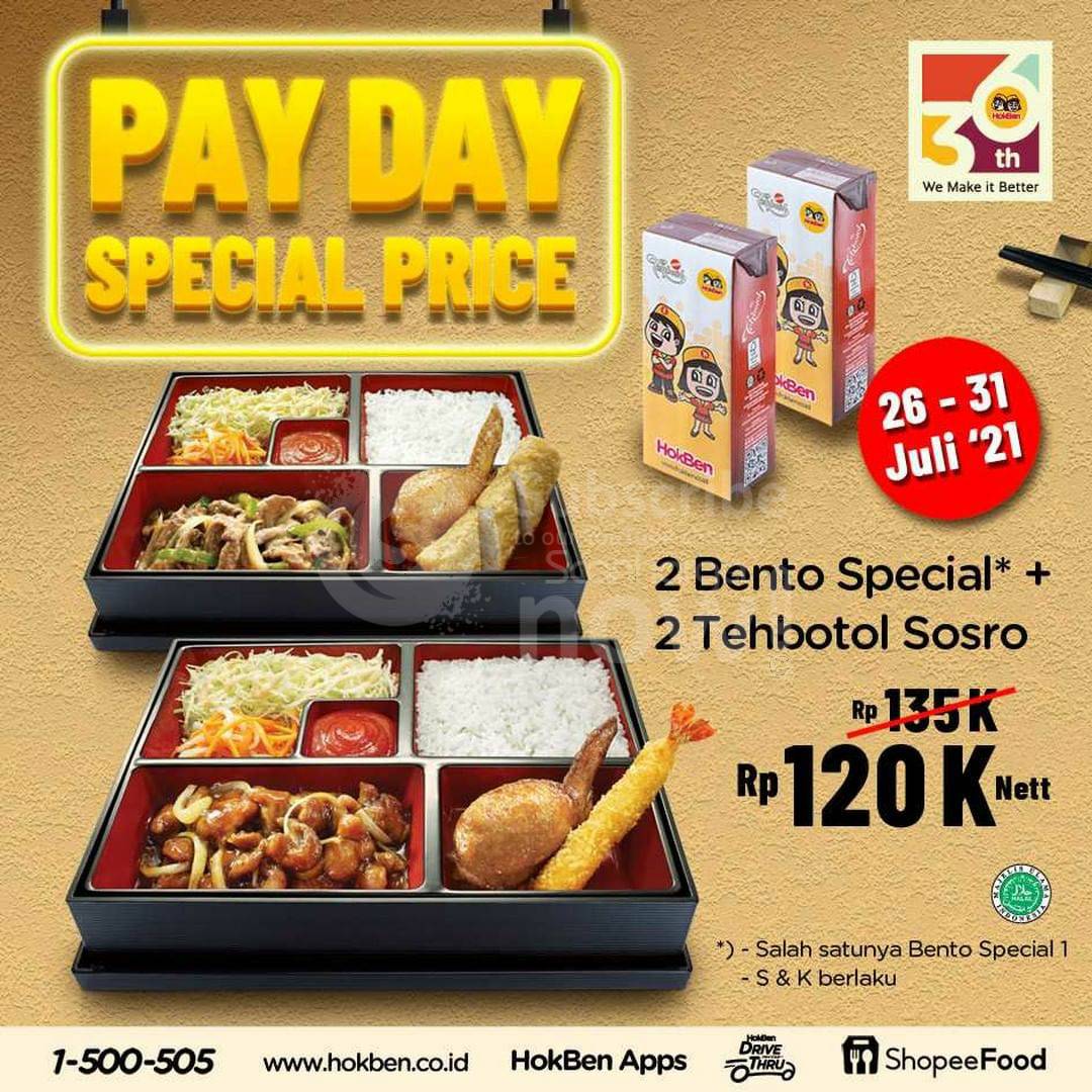HOKBEN PAYDAY Promo Special Price cuma Rp. 120.000 Nett | scanharga