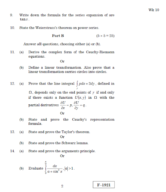 Alagappa University M.Sc. Mathematics COMPLEX ANALYSIS APRIL 2019 ...