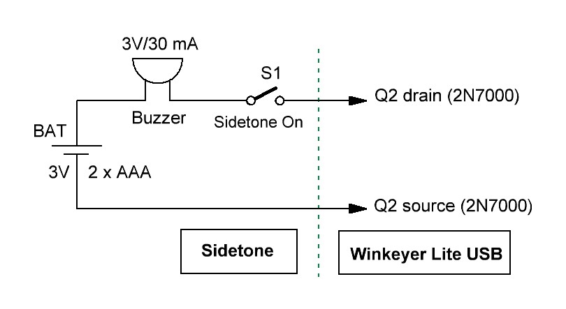Ham radio blog by OZ1BXM: Adding Sidetone for Winkeyer Lite