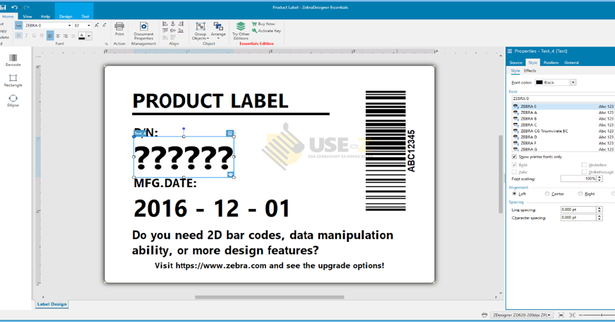 Zebra Mestre: Nova Versão do ZebraDesigner - ZebraDesigner 3