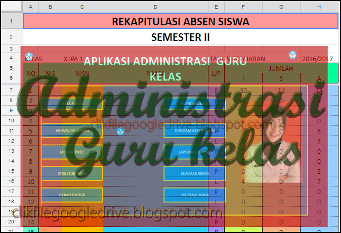 Aplikasi Administrasi Guru Kelas Lengkap Gratis..!! - Clik File drive