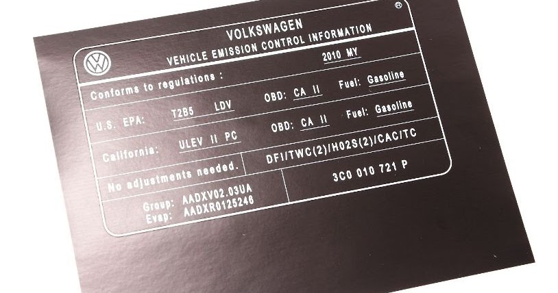 Replacement VIN (vehicle identification number) Stickers: Looking for a ...