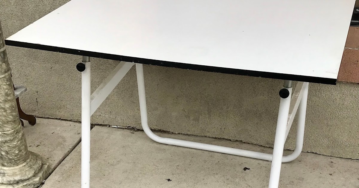 Uhuru Furniture & Collectibles: White Drafting Table - $65 SOLD