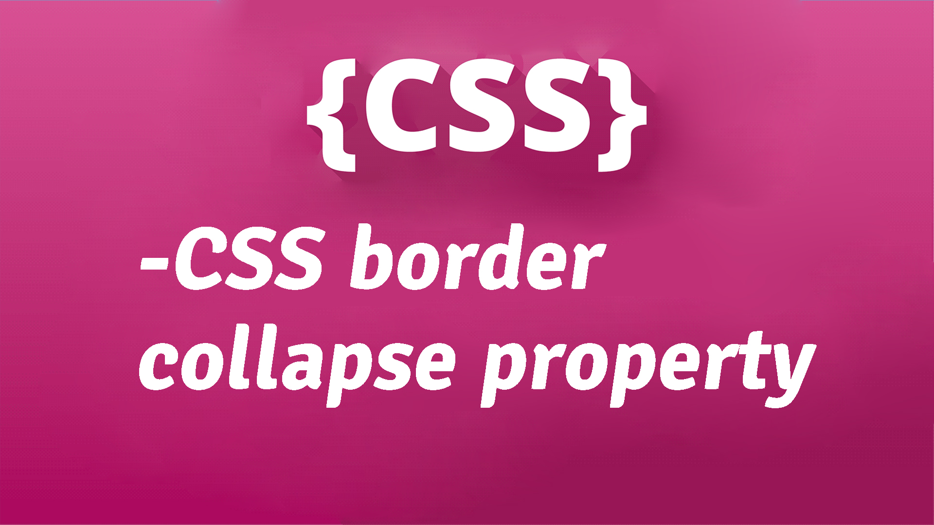 Css Border Collapse Property