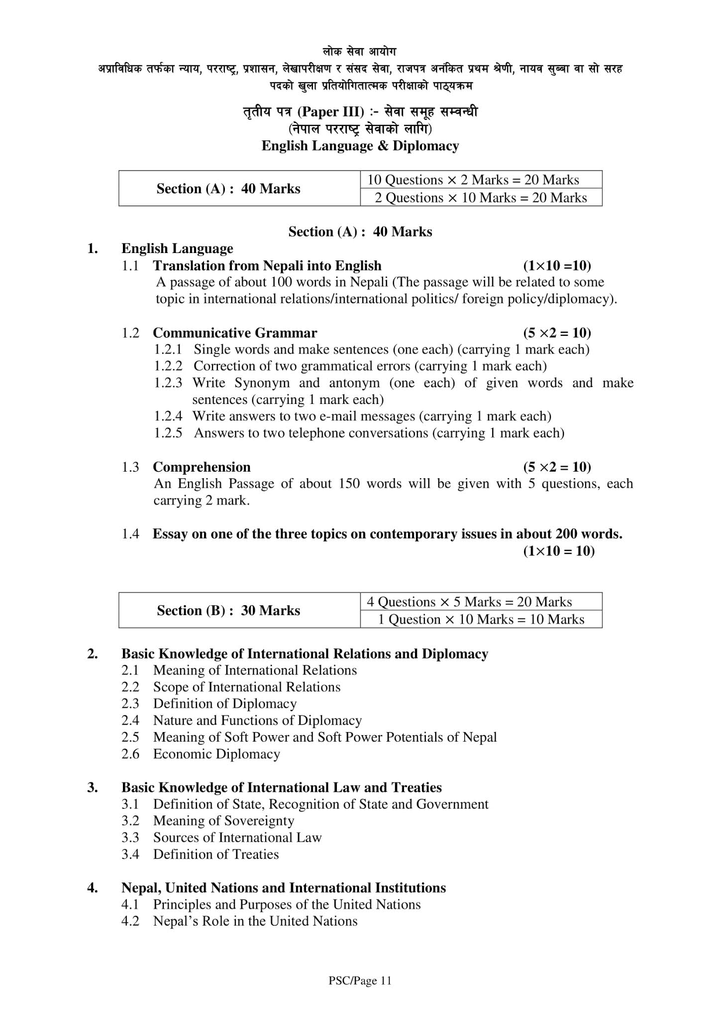 Nayab Subba NaSu New Syllabus of First, Second and Third Paper