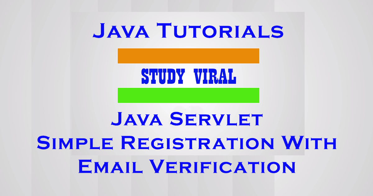 Java Servlet - JSP Registration and Activate a New Account by Email ...