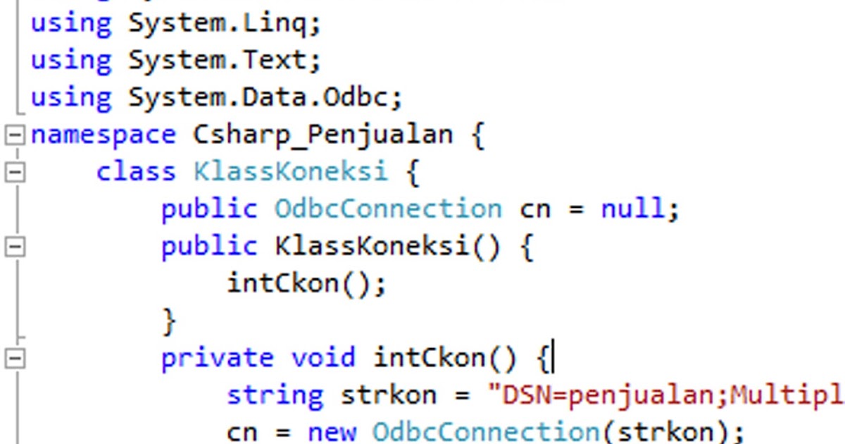 Tutorial Csharp Koneksi Database Mysql Odbc Html