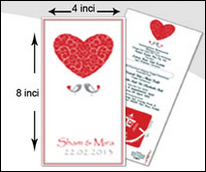 KAD KAHWIN COMEL: Jenis dan Saiz Kad Kahwin