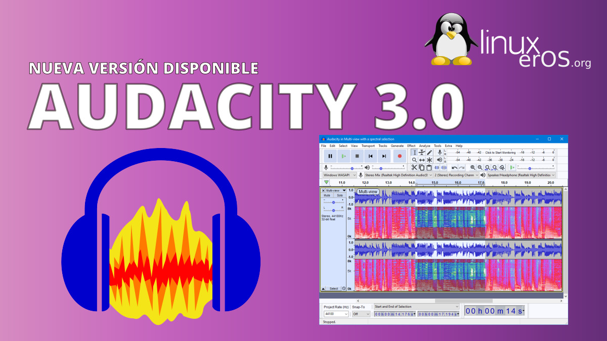 Audacity 3.0, con nuevo formato de archivo guardado AUP3 ~ Linuxeros