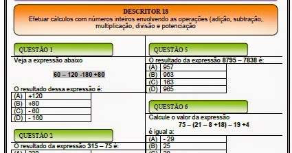 Desafios Matemáticos: DESCRITOR 18 de Matemática - 7º, 8º e 9º ano